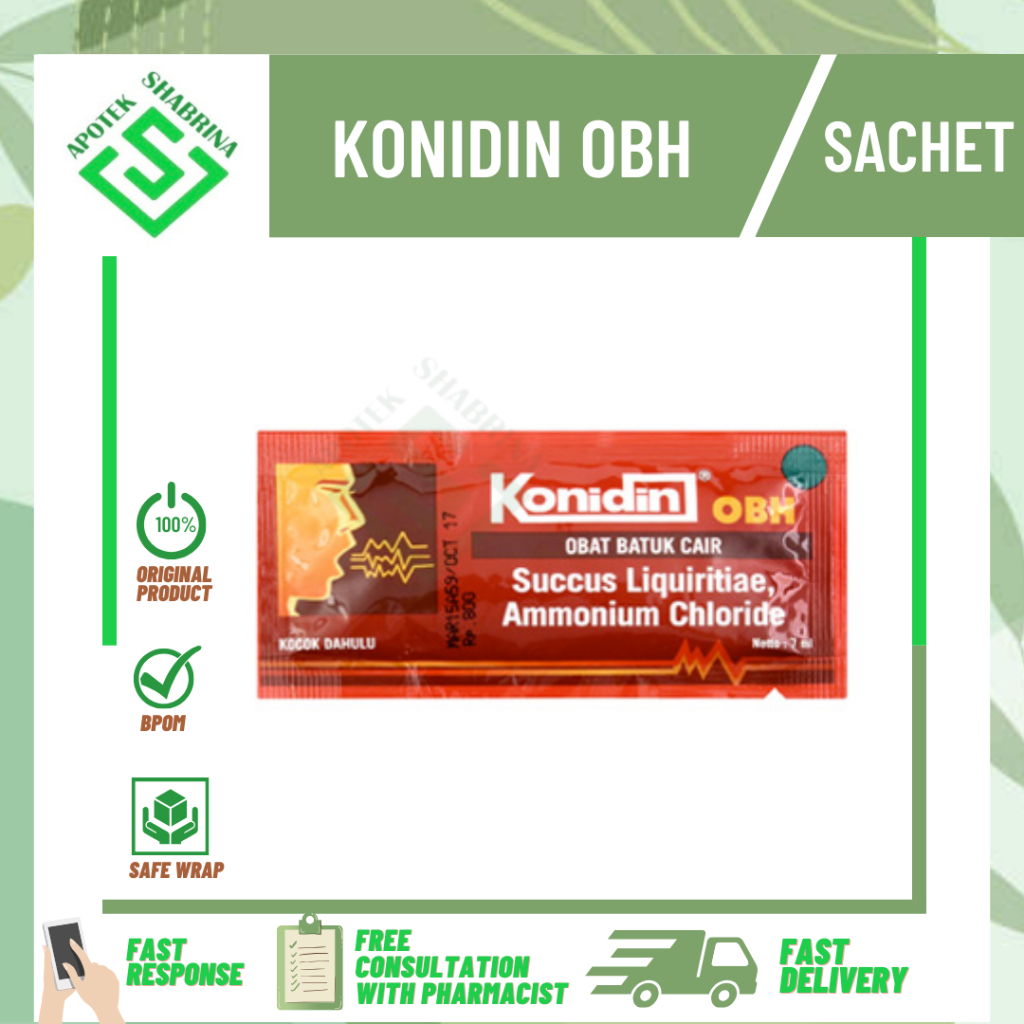 Jual KONIDIN OBH SACHET 7 ML / SACHET | Shopee Indonesia