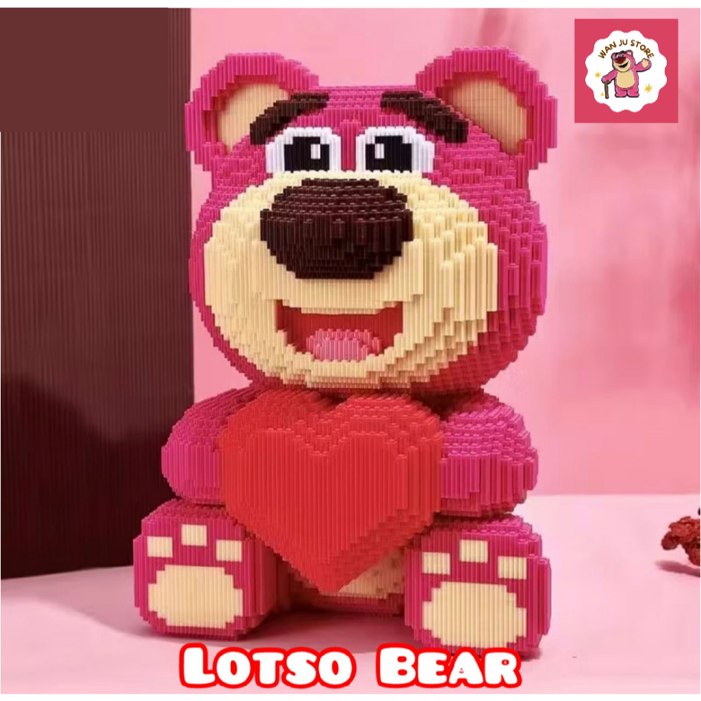 Jual Nano Blocks BIG LOTSO BEAR Series 3D Model, Mainan Blok Susun ...