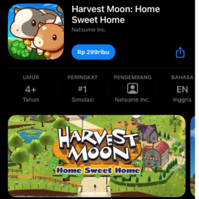 Jual Harvest moon IOS (iPhone-iPad) Home Sweet Home | Shopee Indonesia