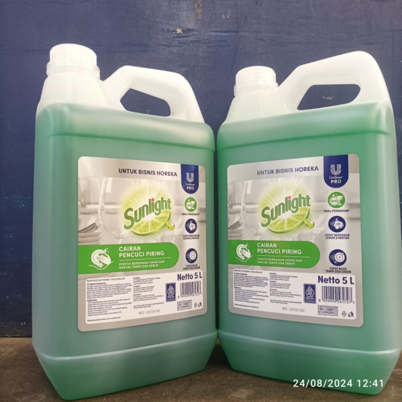Jual Sunlight 5 Liter GALON / JERIGEN sabun cuci piring ampuh basmi ...