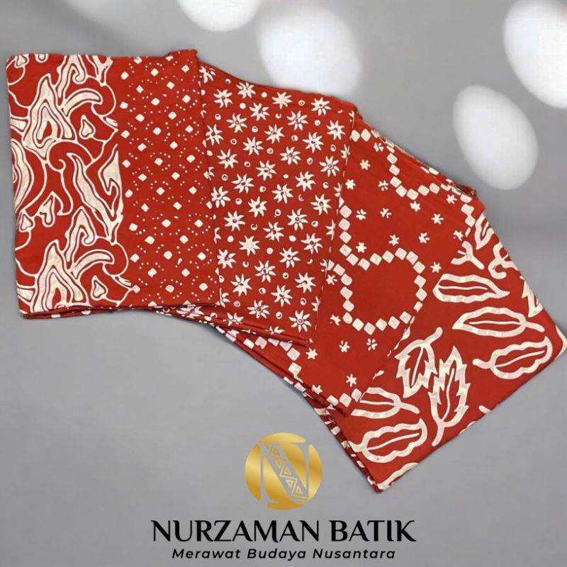 Jual Nurzaman Batik | Kain Batik Cap Warna Terracotta 100% Katun ...