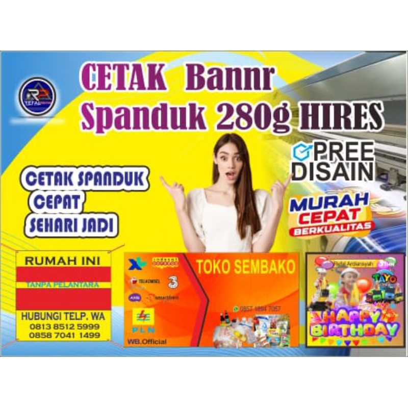 Jual Cetak Banner Digital Print Outdoor / Print Spanduk Custom Murah Baliho Frontlite Backdrop ...