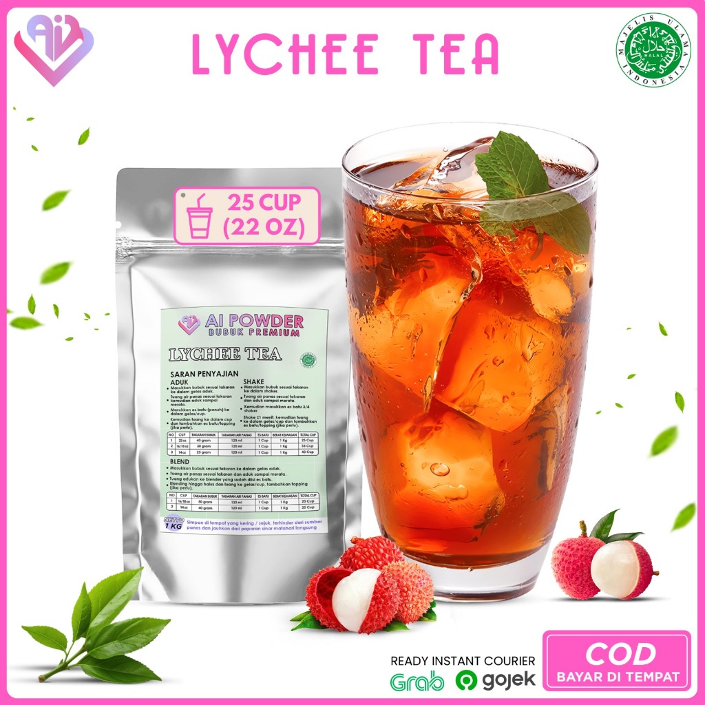 Jual Lychee Tea Powder Drink / Bubuk Minuman Premium Instan Rasa Leci ...