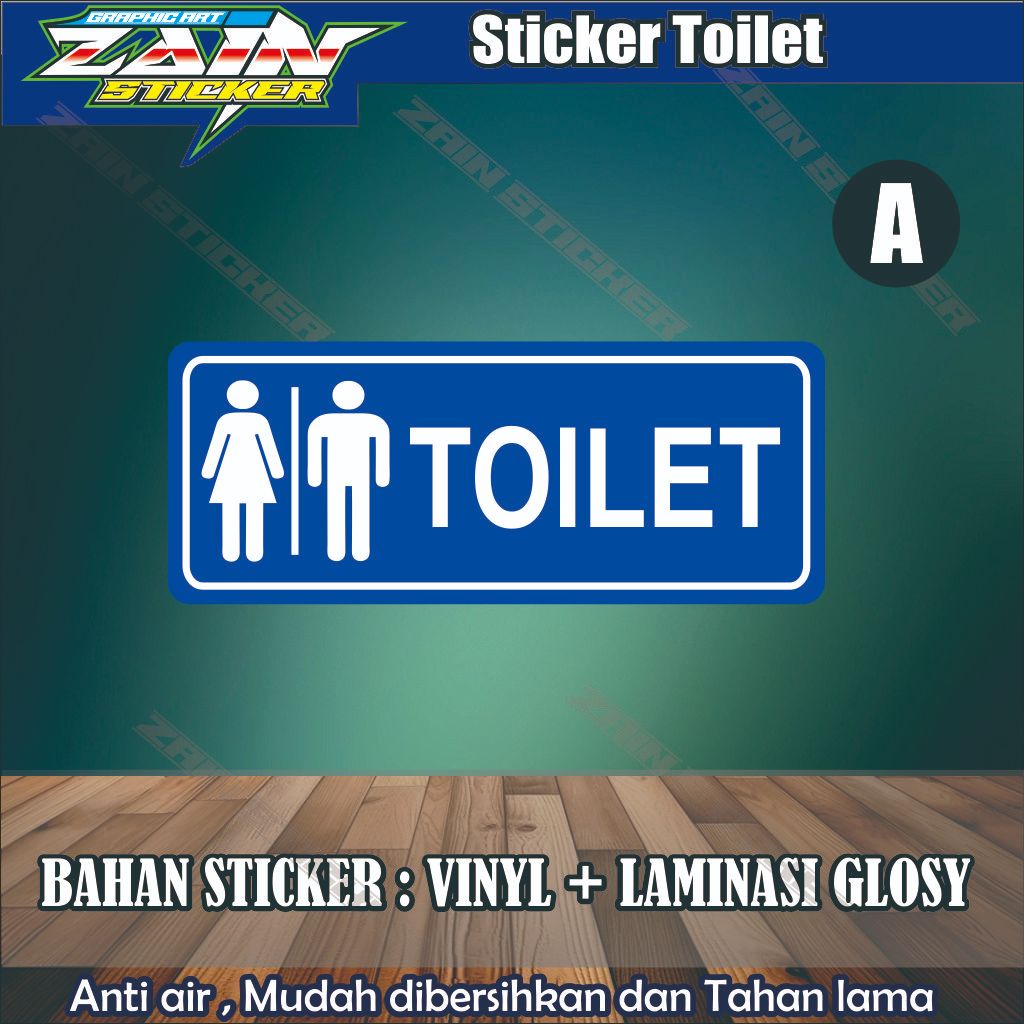Jual Sign Sticker macam- macam TOILET BAHAN VINYL + LAMINASI GLOSSY ...