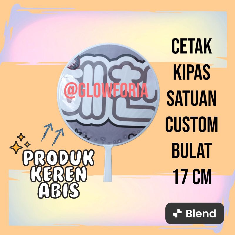 Jual CETAK SATUAN KIPAS UCHIWA 17 cm KIPAS Jepang Full Bulat 17cm ...