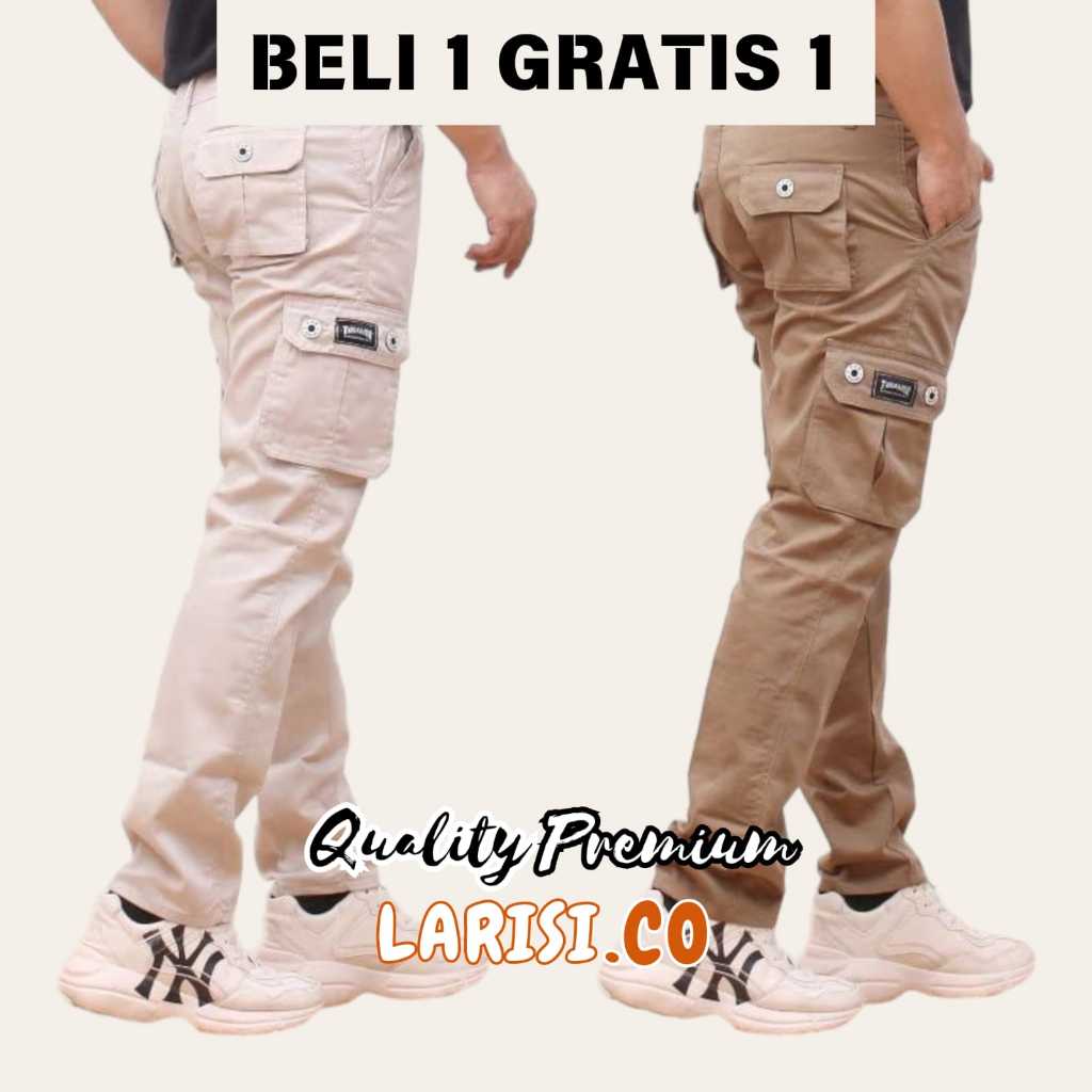 Jual Larisi - BELI 1 GRATIS 1 CELANA PANJANG PRIA /Celana cargo pria gunung panjang PREMIUM PDL ...