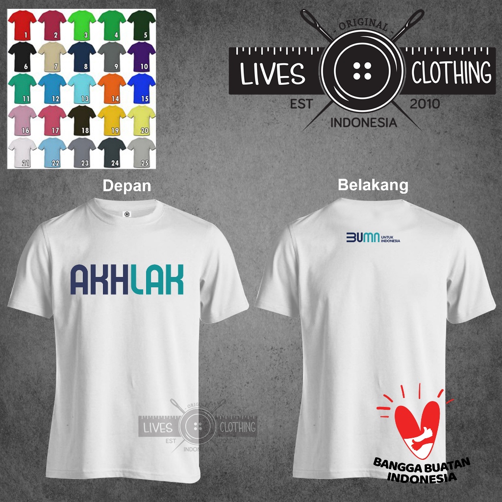Jual KAOS BEST SELLER BUMN AKHLAK NEW LOGO / BAJU SERAGAM PREMIUM ...
