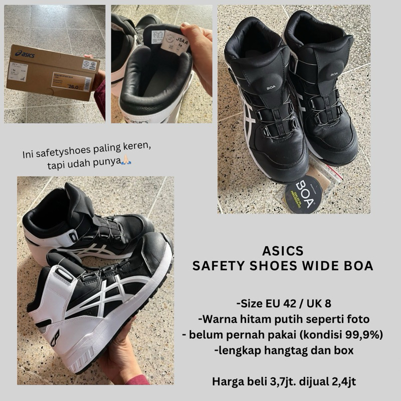 Jual SAFETY SHOES ASICS REDWING ORIGINAL / PRELOVED ONITSUKA TIGER GSM ...