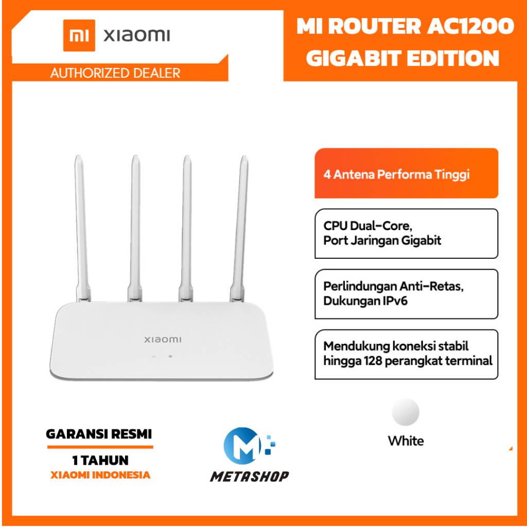 Jual Xiaomi Mi Router AC1200 4A Gigabit Edition Dual Core Band 4 Antena | Shopee Indonesia