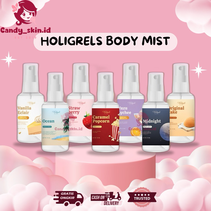 Jual (BPOM)(75ml) Body mist by Holigrels Skincare | Parfum Holigrels ...