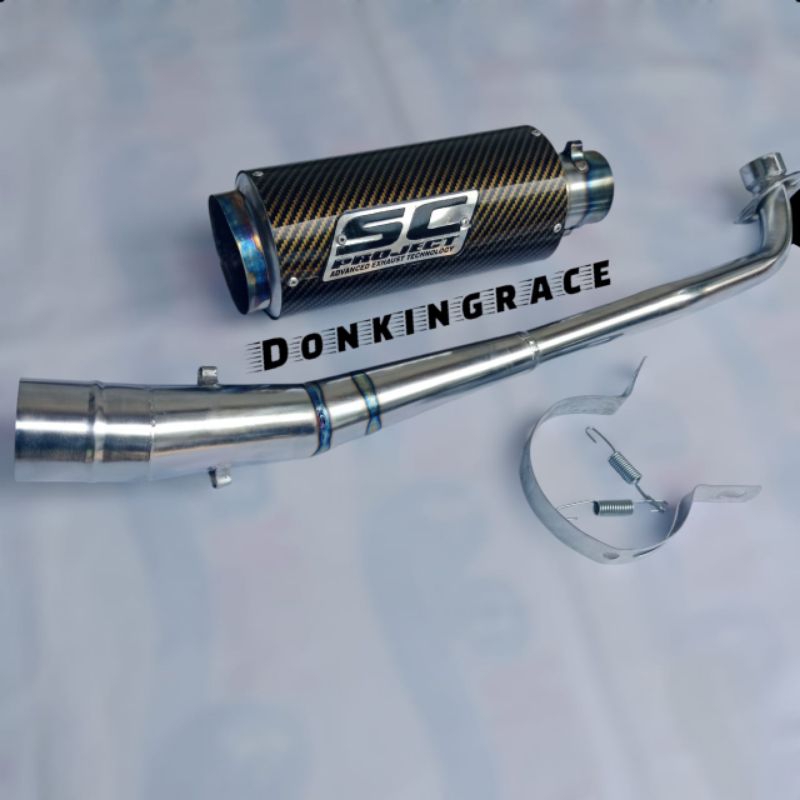 Jual knalpot racing SC KARBON untuk semua motor BEBEK ALL VARIAN TYPE ...