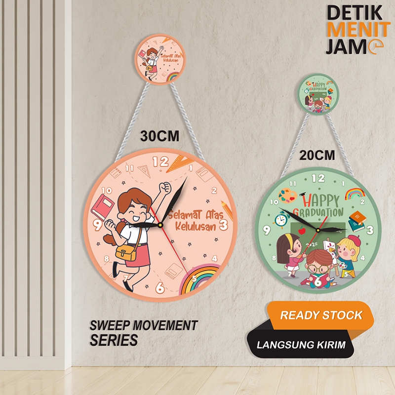 Jual Jam Dinding Gantung Kayu Karakter Kartun Hadiah Kenang Kenangan ...
