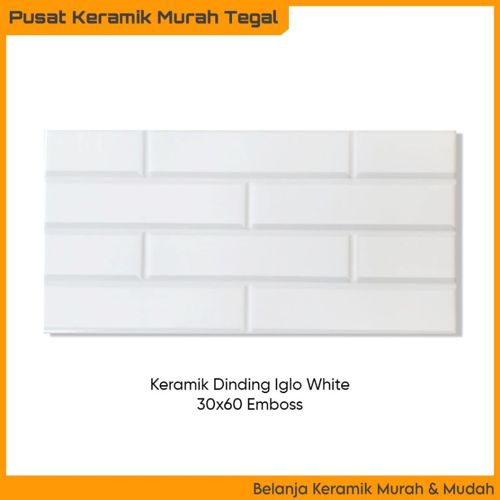 Jual Keramik Dinding 30x60 Rectified Iglo White Motif Bata Putih ...