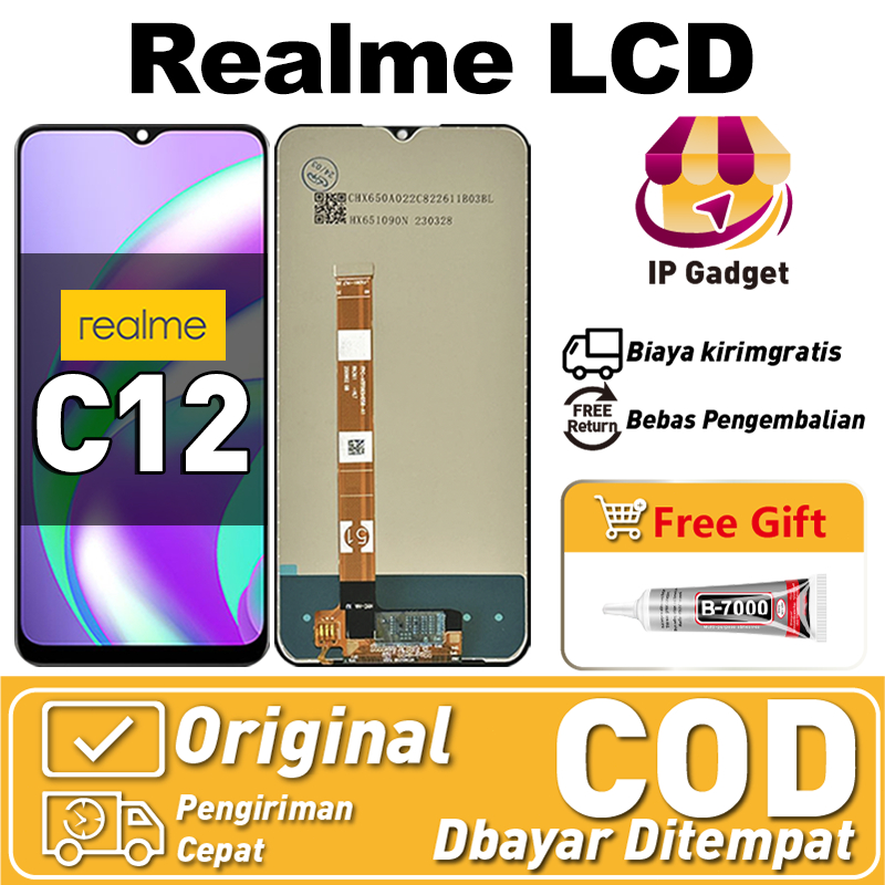 Jual Original Lcd REALME C12 fullset ori asli Layar hp touchscreen ...