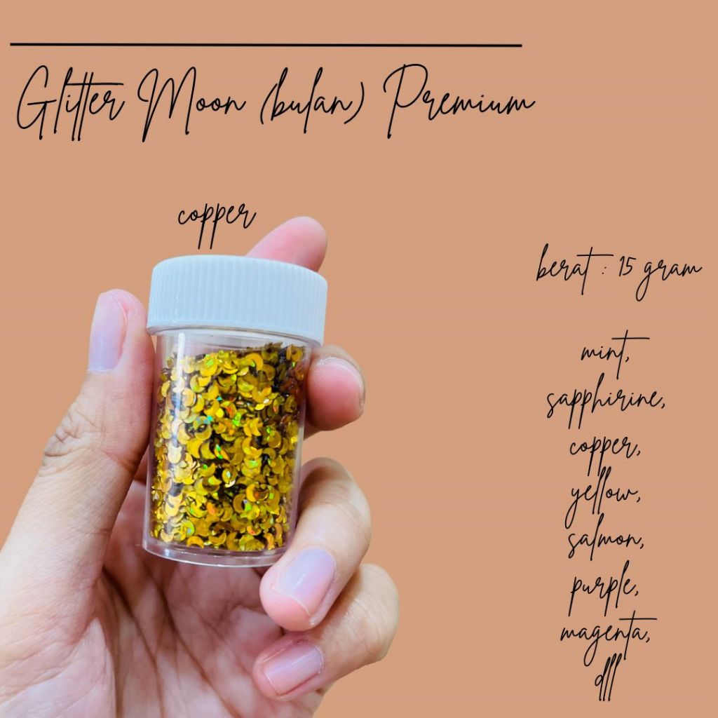 Jual GLITTER MOON scotlight Bentuk Bulan Powder Resin Premium Quality ...