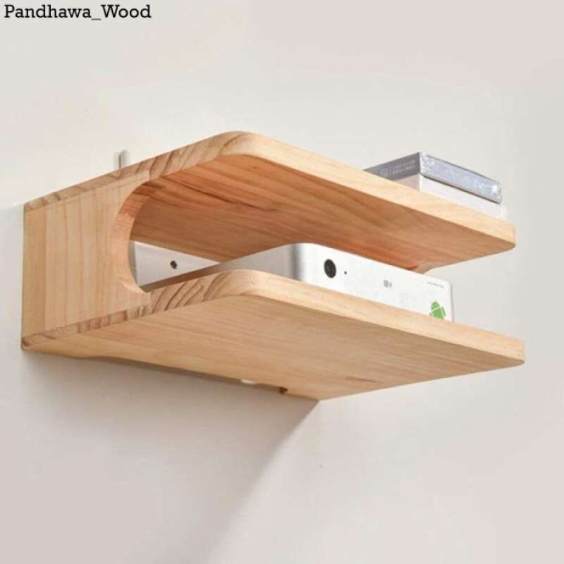 Jual Rak dinding router wifi setop box bahan kayu | Shopee Indonesia