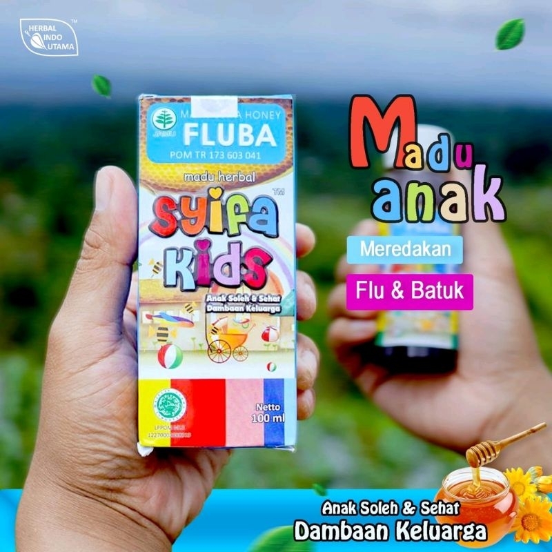 Jual Madu Anak Syifa Kids FLUBA Herbal Indo Utama (Flu dan Batuk ...