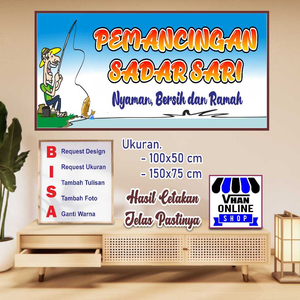 Jual Custom Banner Spanduk MMT Untuk Tempat Pemancingan Ikan Bagus ...