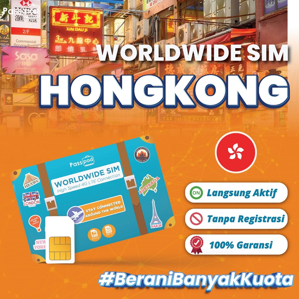Jual Sim Card Hong Kong/Hongkong Only/Paket Data Luar Negeri | Shopee ...