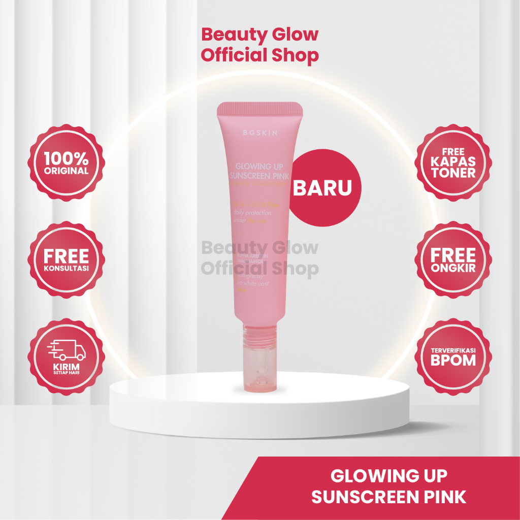 Jual Sunscreen Brightening Pink BG Skin SPF 30 NEW PACKAGING | Shopee ...