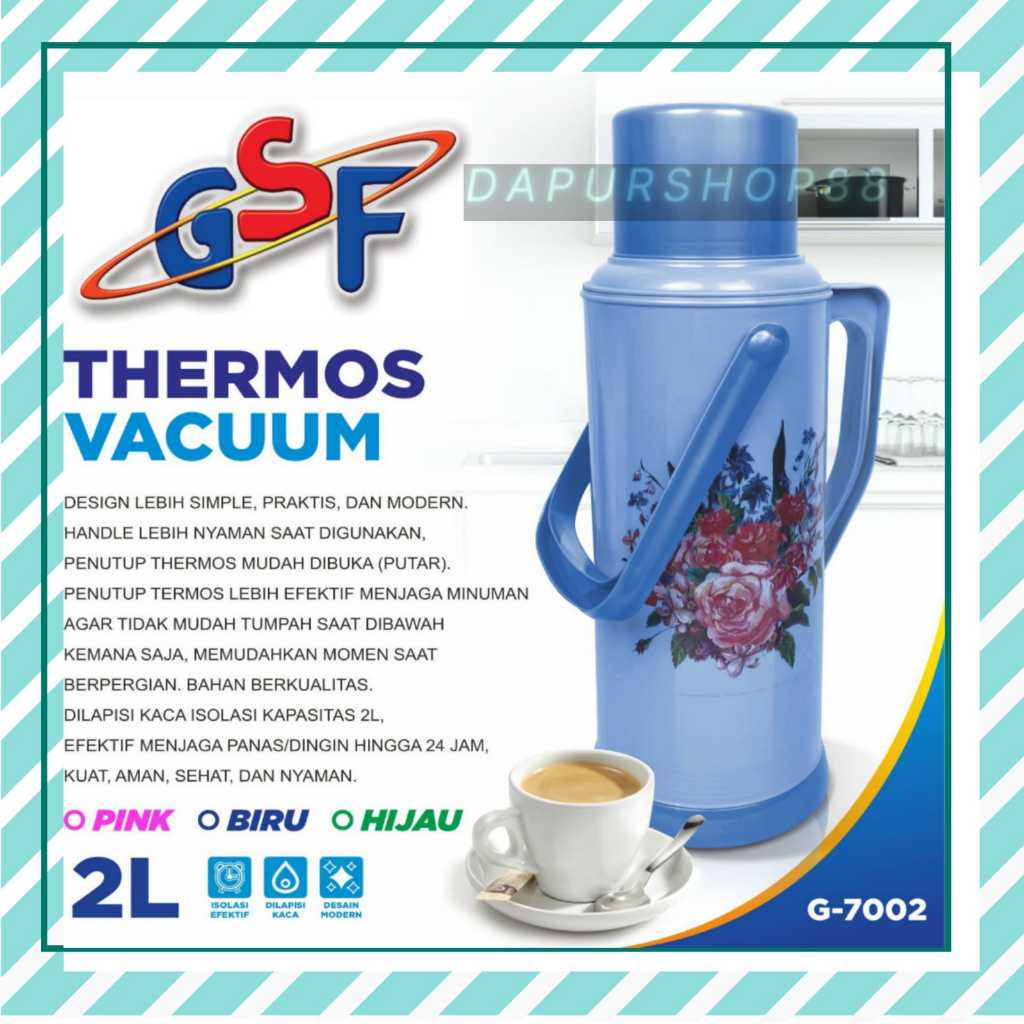 Jual TERMOS GSF G-7002 / THERMOS VACUUM FLASK GSF G 7002 / TERMOS AIR PANAS / TERMOS AIR DINGIN ...