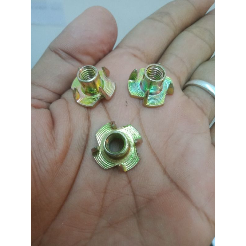 Jual T nut m5 kuning / Mur cakram m5 / Mur cakar m5 / Mur box speaker ...