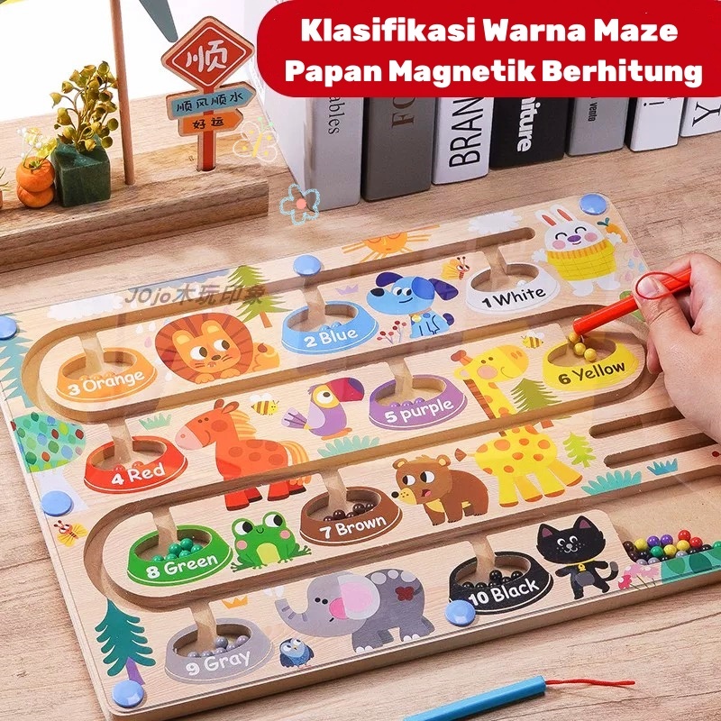 Jual Mainan Edukasi Papan Magnetik Berhitung Magnetic mazes game Mainan ...