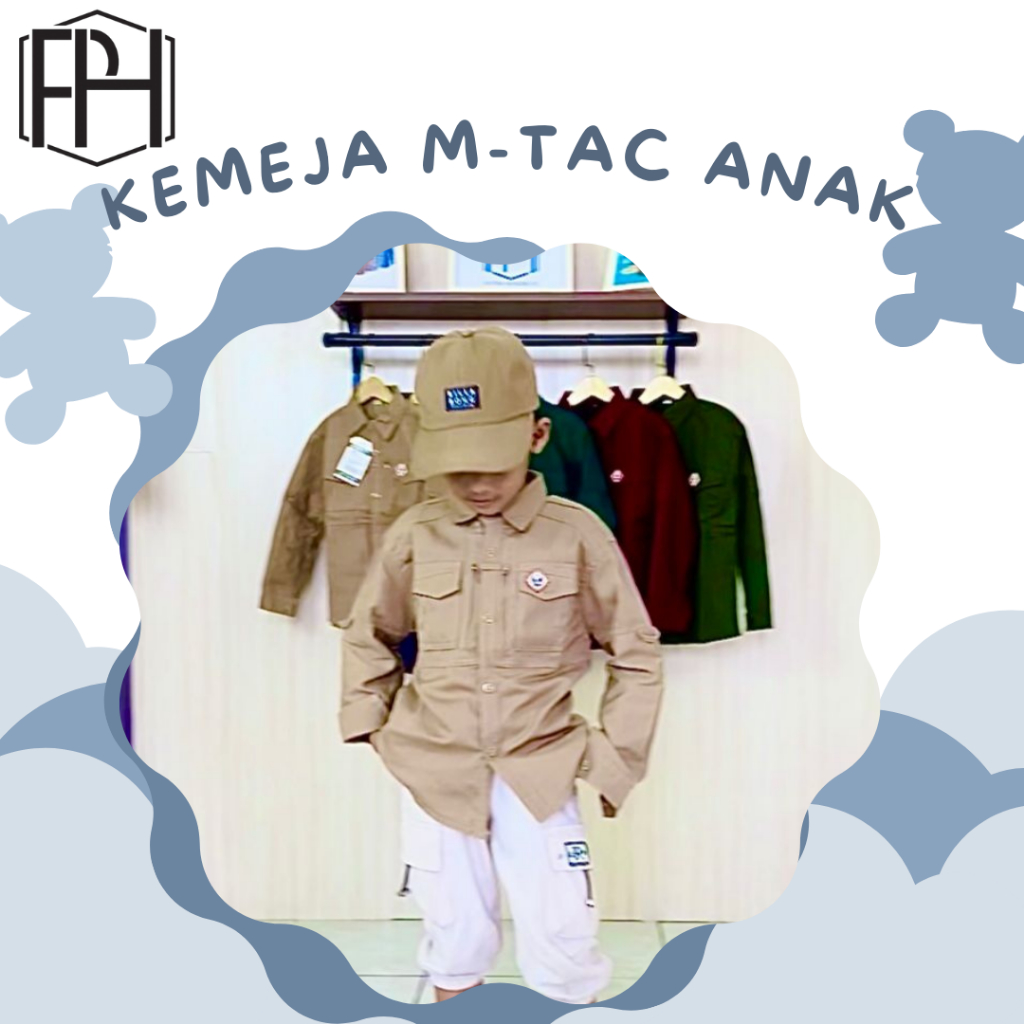 Jual Kemeja Tactical Mtac Anak Lengan Panjang premium | Shopee Indonesia