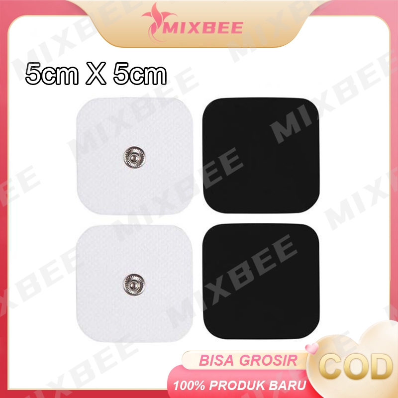 Jual 5cm X 5cm Sepasang jenis tombol tambalan elektroda Pad Tens ...
