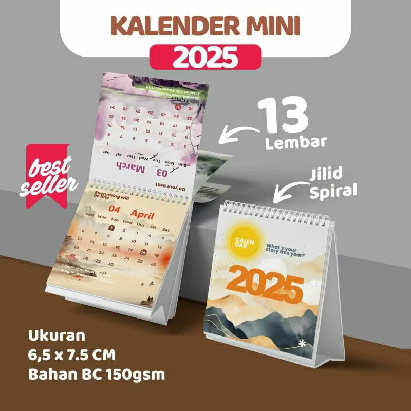 Jual KALENDER MINI KALENDER MEJA MINI KALENDER MINI 2025 ukuran 6,5 x 7 ...