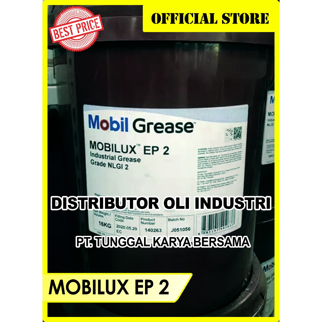 Jual MOBILUX EP 2 ( LITHIUM GREASE - 16 KG ) | Shopee Indonesia