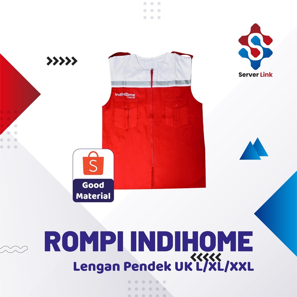 Jual Seragam Kerja Lapangan Indihome Telkom Rompi ukuran M Rompi ...
