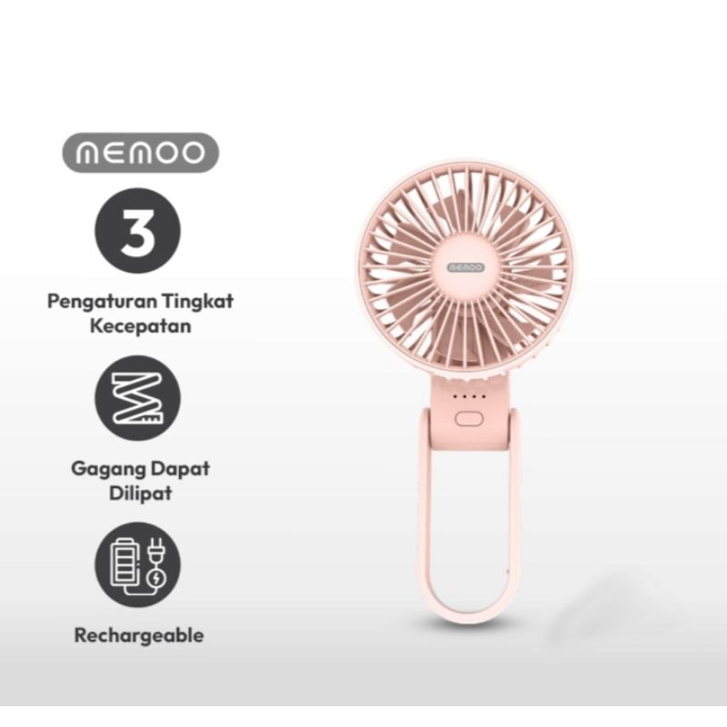 Jual memoo kipas angin portabel lipat mini 1400 mah | Shopee Indonesia