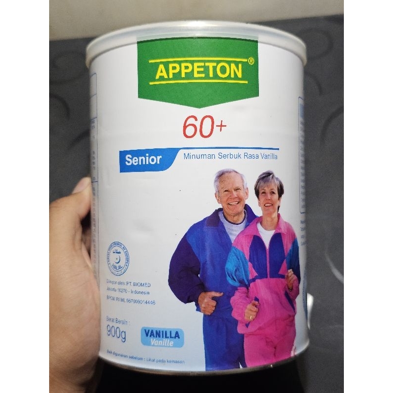 Jual Susu Appeton Senior 60+ 60 plus vanila 900 gram lansia orang tua ...