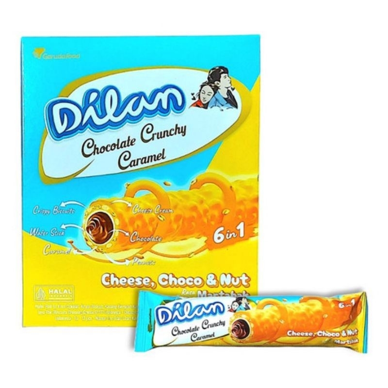 Jual Dilan Chocolate crunchy caramel 1 Box isi 12 Pcs | Shopee Indonesia