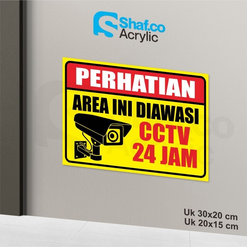 Jual STICKER AREA INI DILENGKAPI CCTV 24 JAM // STIKER // RAMBU-RAMBU // | Shopee Indonesia