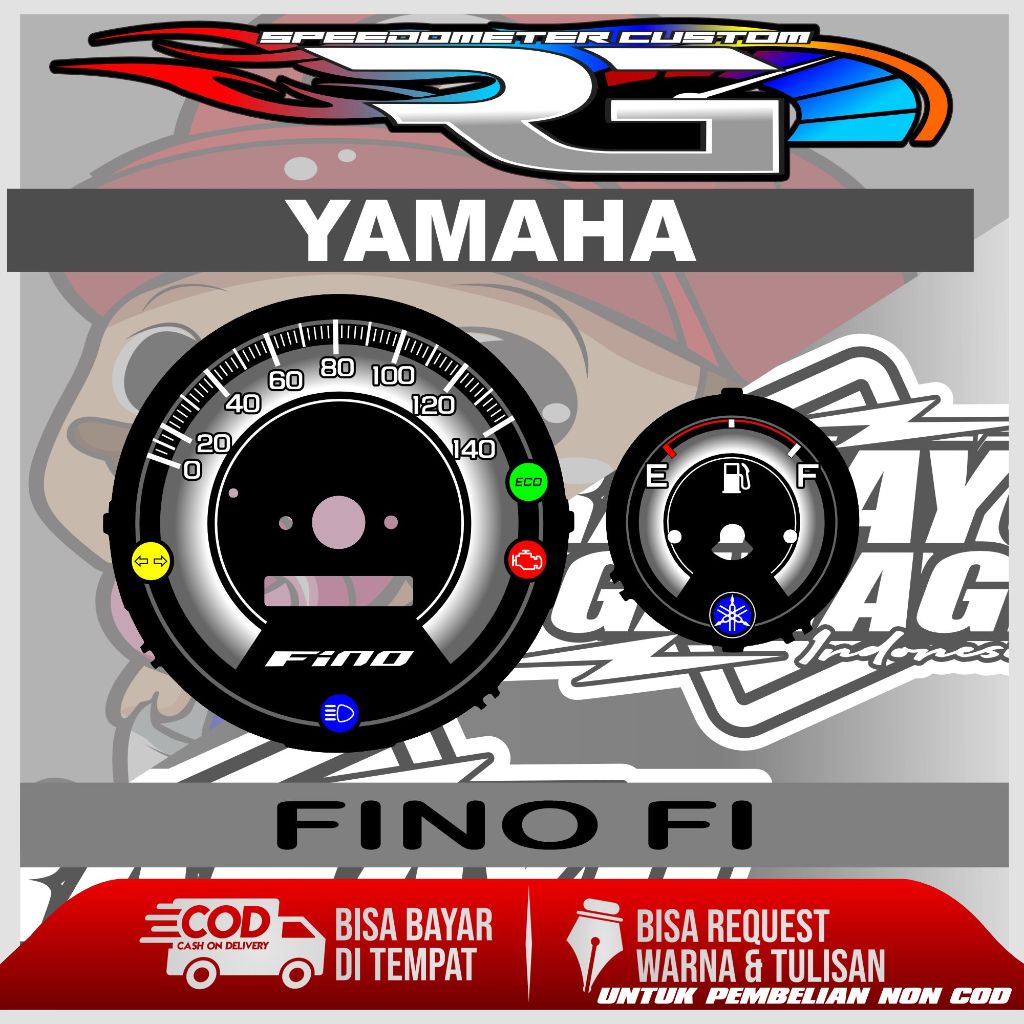 Jual PAPAN SPEEDOMETER CUSTOM YAMAHA FINO FI | Shopee Indonesia