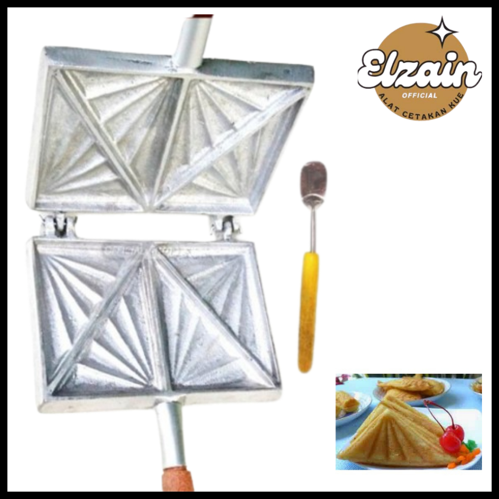 Jual Cetakan Waffle Kotak Kerang Roti Bakar Sandwich Segi Tiga | Shopee ...