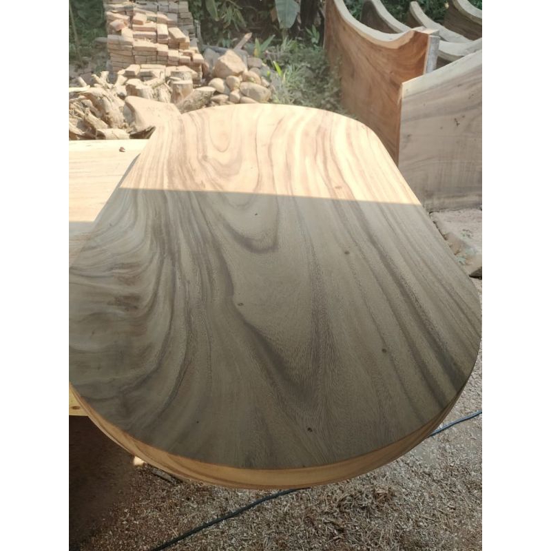 Jual papan trembesi non finishing, bahan top meja solid suar wood ...