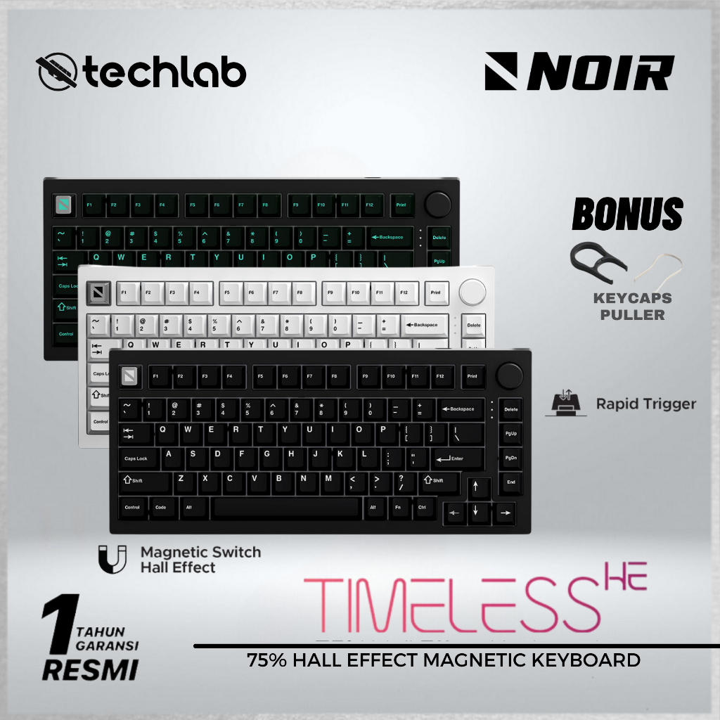 Jual Noir Timeless HE 75% Magnetic Mechanical Keyboard with Hall Effect ...