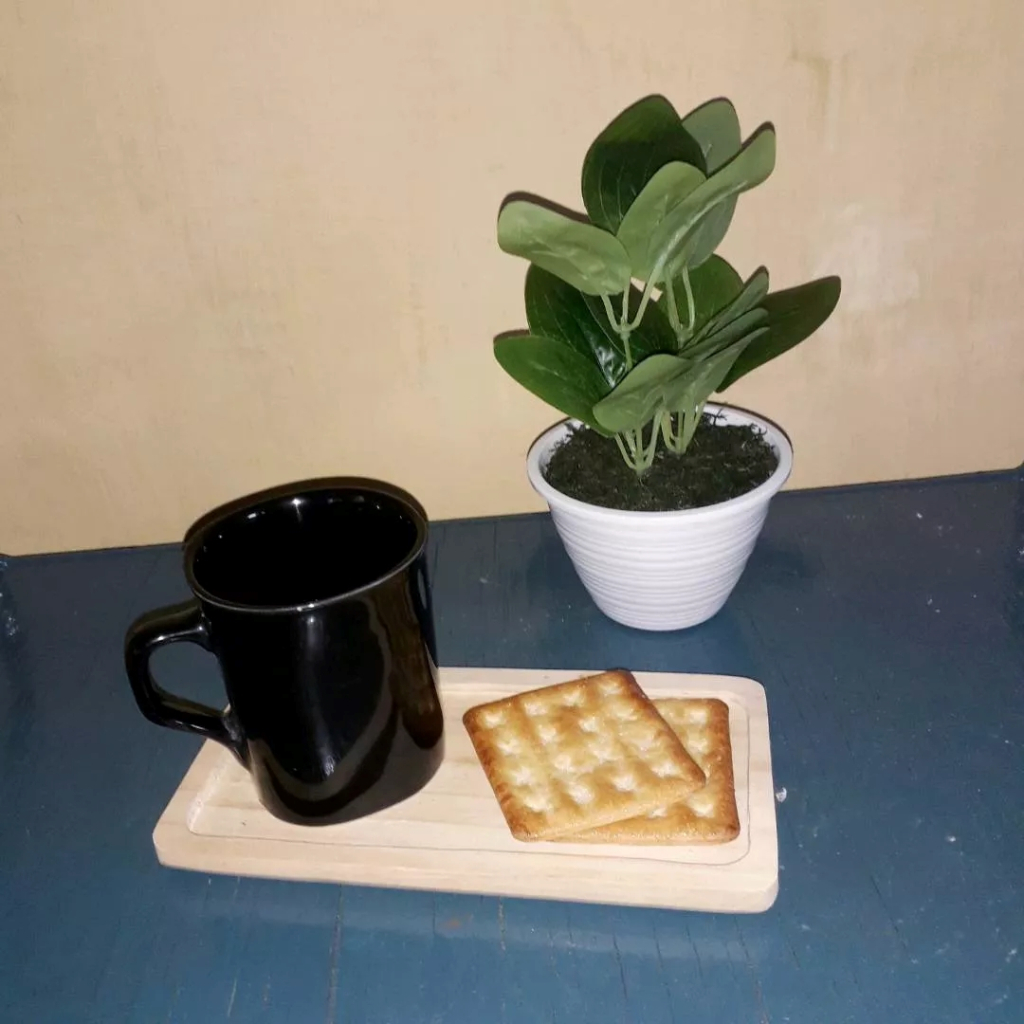 Jual nampan kayu nampan kopi nampan saji wooden coaster tempat saji ...