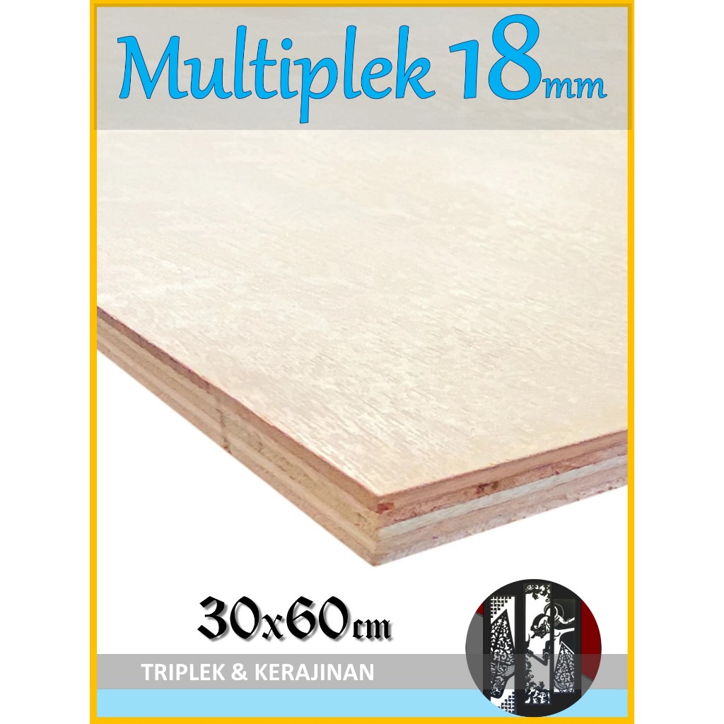 Jual Triplek 18mm 30x60 cm Multiplek MDF Melamin Blokmin Blokboard 18 ...