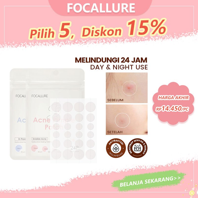 Jual FOCALLURE Acne Pimple Patch Spot Patch Acne Treatment Day/Night ...