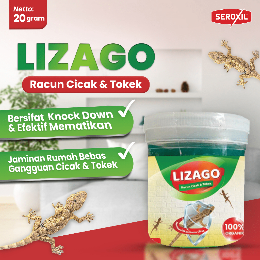 Jual Seroxil Lizago Umpan Racun Pembasmi Cicak Cecak dan Tokek Herbal ...