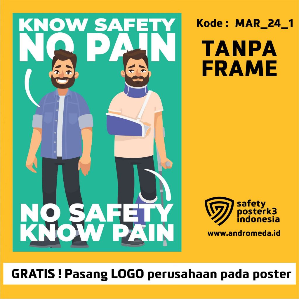 Jual Poster K3 Slogan Safety, Kampanye Keselamatan Tangan 24_1 APD ...