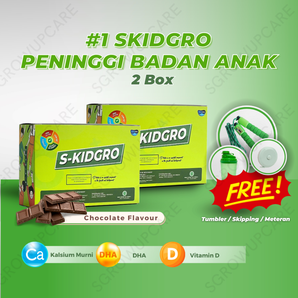 Jual SKIDGROW Susu Peninggi Badan Anak Isi 2 Box (20 Sachet) | Shopee ...