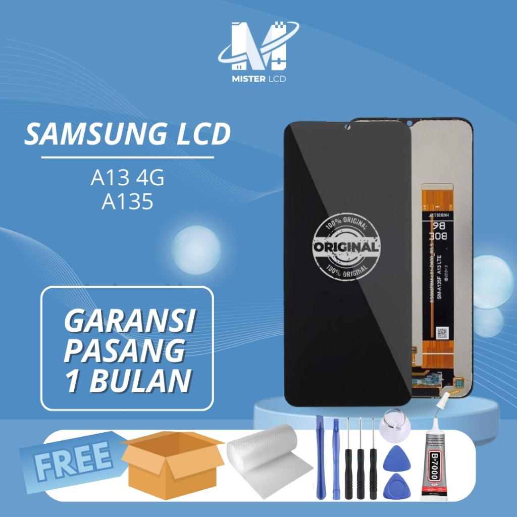 Jual LCD SAMSUNG A13 4G / A135 FULLSET ORIGINAL FREE LEM + OPENING SET ...