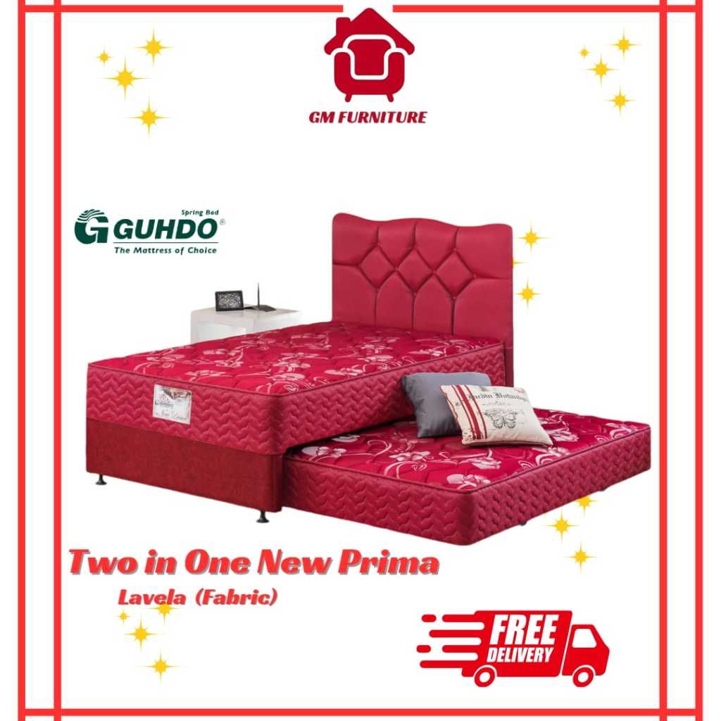 Jual Guhdo Spring Bed New Prima 2 in 1 - Lavela Full Set | Shopee Indonesia