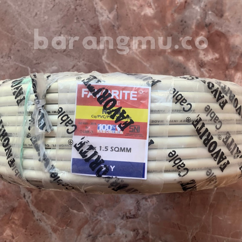 Jual [PER METER] KABEL LISTRIK NYM 2x1,5mm FAVORIT TEMBAGA SNI LMK 1 ...