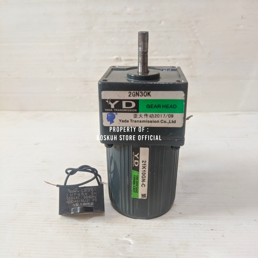 Jual AC Motor Gearbox 10W 220V Ratio 1 : 30 45 RPM YD Yada Transmission Motor | Shopee Indonesia